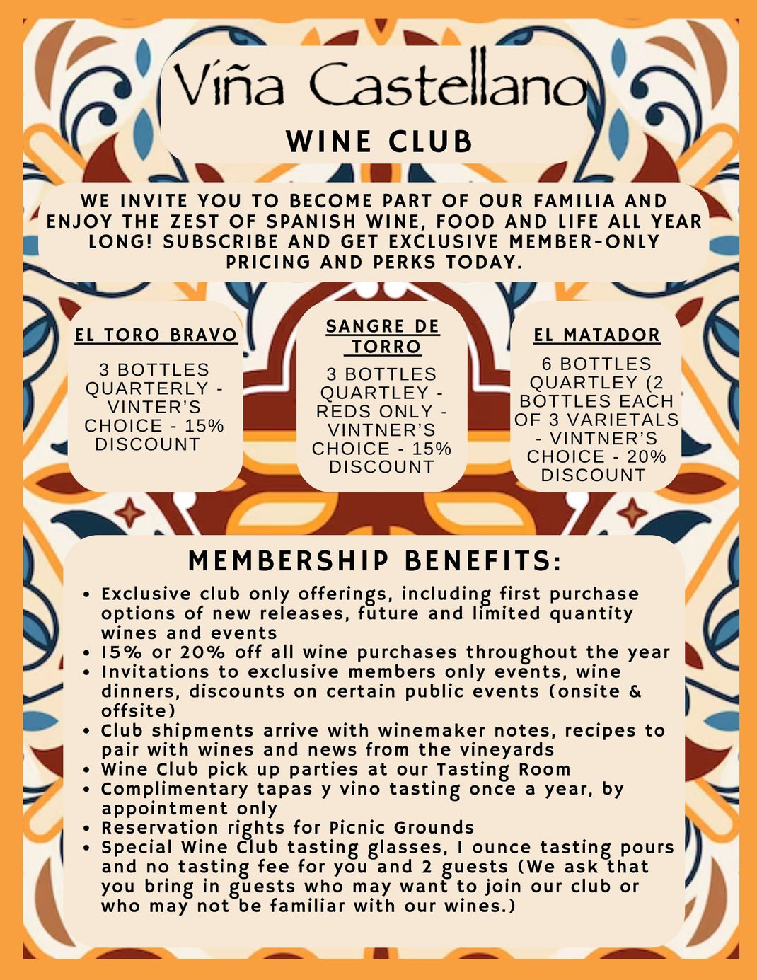 Wine Club – Viña Castellano Winery